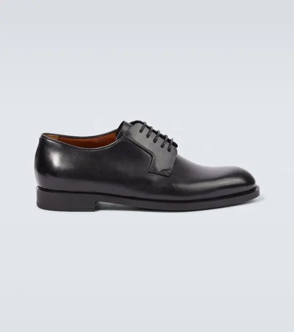 Zegna Flex Leather Derby Shoes