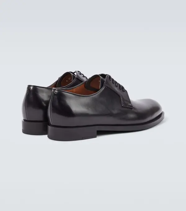 Zegna Flex Leather Derby Shoes