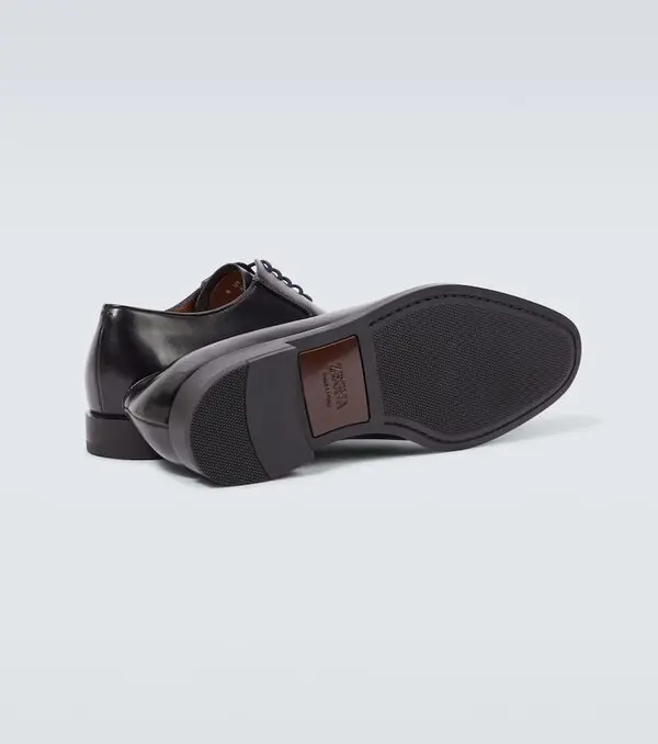 Zegna Flex Leather Derby Shoes