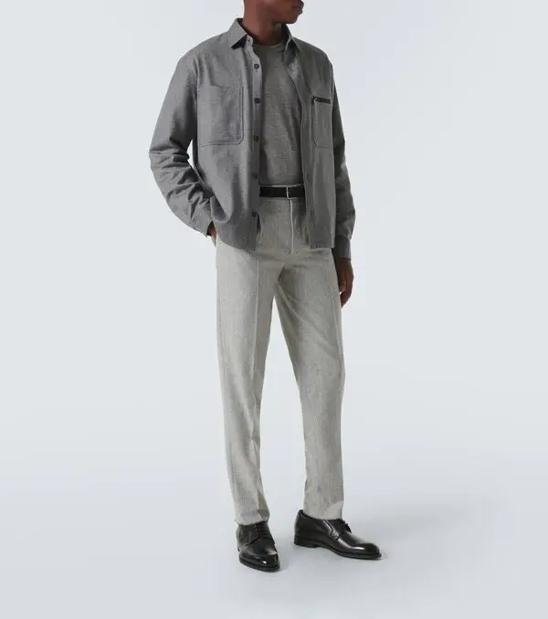 Zegna Flex Leather Derby Shoes