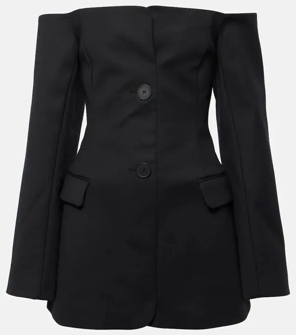 SIR. Sandrine Off-shoulder Blazer Dress - Black