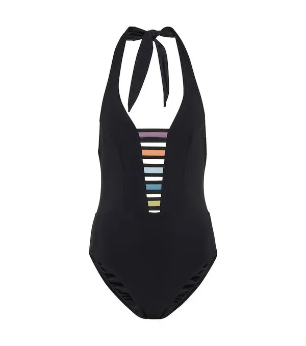 KARLA COLLETTO Beatrix Halterneck Swimsuit - Black