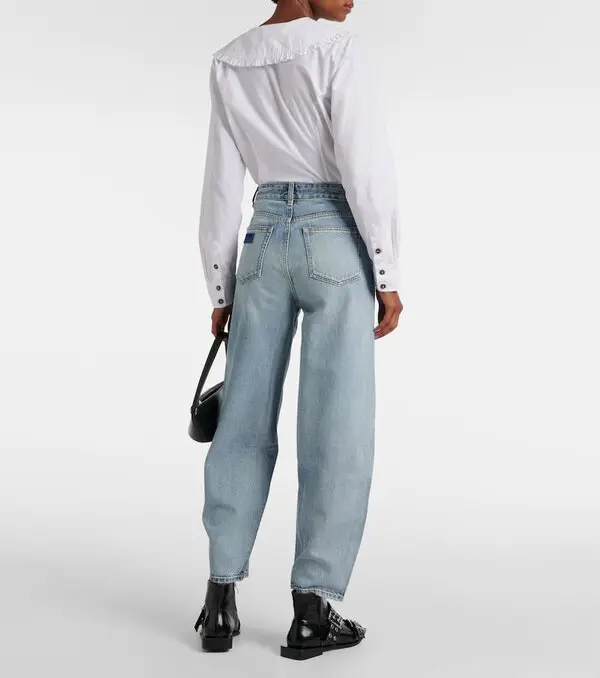 GANNI High-rise Barrel-leg Jeans