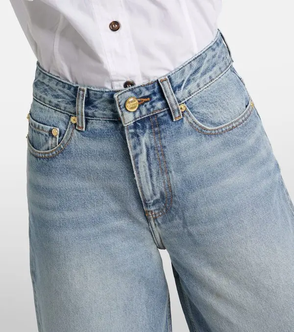 GANNI High-rise Barrel-leg Jeans