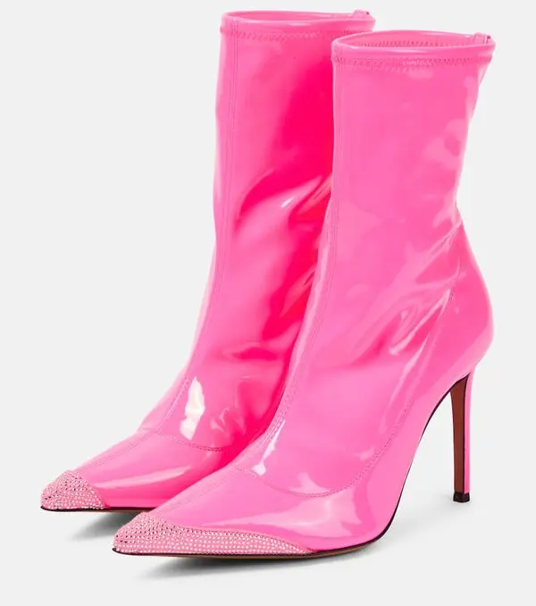 Alexandre Vauthier Crystal-embellished Ankle Boots