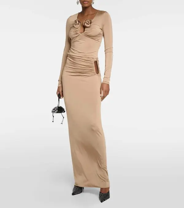 Magda Butrym Ruched Mid-rise Maxi Skirt