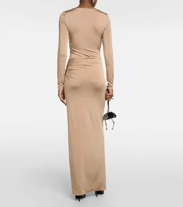 Magda Butrym Ruched Mid-rise Maxi Skirt