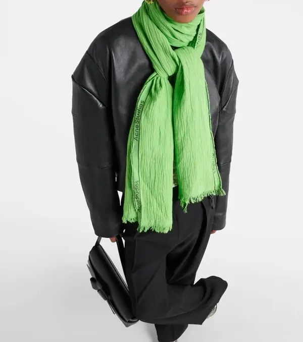 Acne Studios Cotton And Linen Scarf