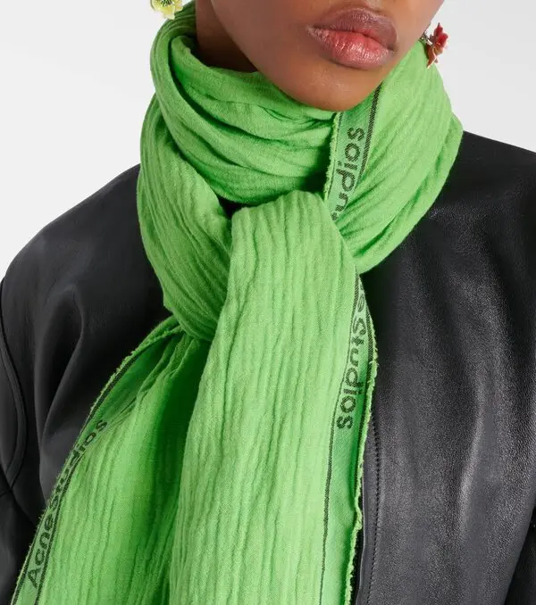Acne Studios Cotton And Linen Scarf