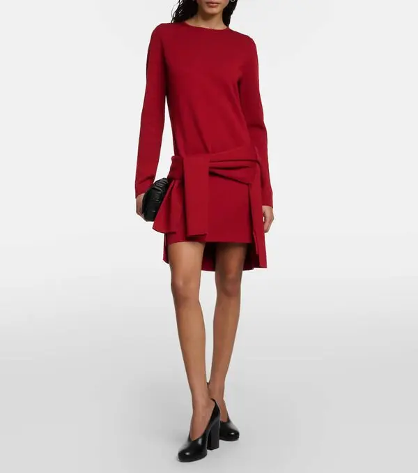 Max Mara Eridani Wool Minidress - Red