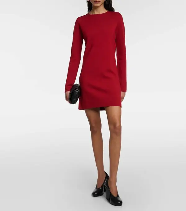Max Mara Eridani Wool Minidress - Red
