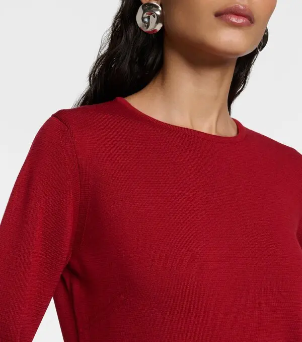 Max Mara Eridani Wool Minidress - Red
