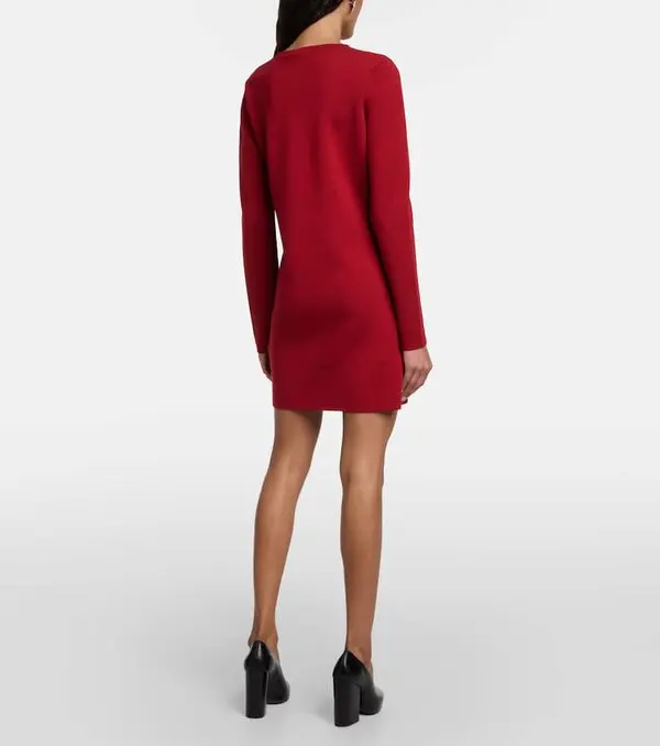 Max Mara Eridani Wool Minidress - Red