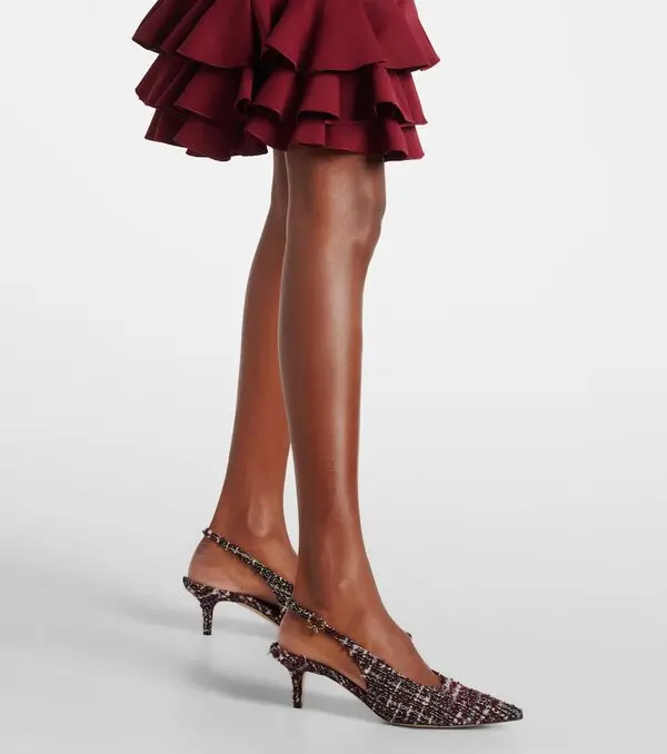GIANVITO ROSSI 55 Boucle Slingback Pumps