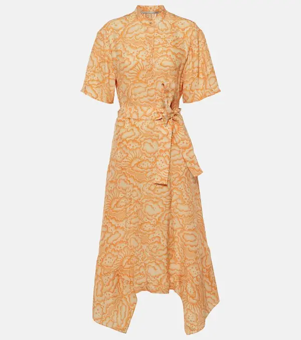 Stella McCartney Printed Asymmetric Midi Dress - Multicoloured