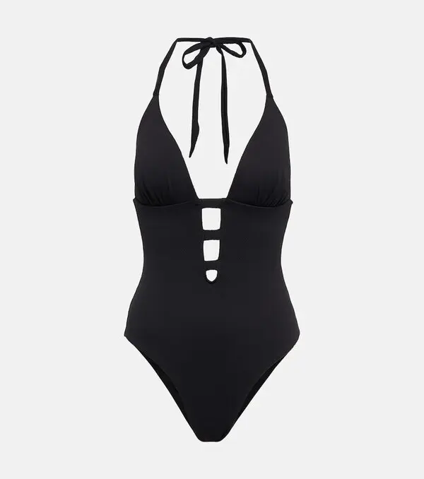 ALEXANDRA MIRO Cindy Cutout Halterneck Swimsuit - Black