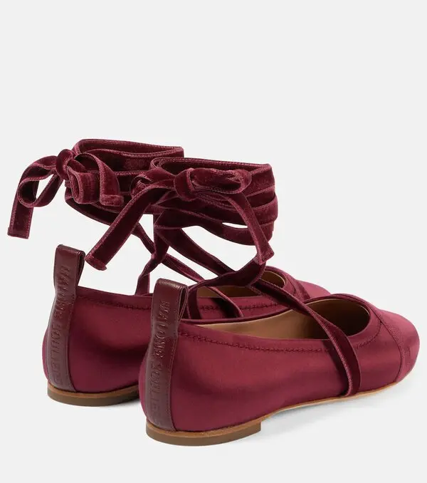 MALONE SOULIERS Spencer Ballet Flats - Burgundy