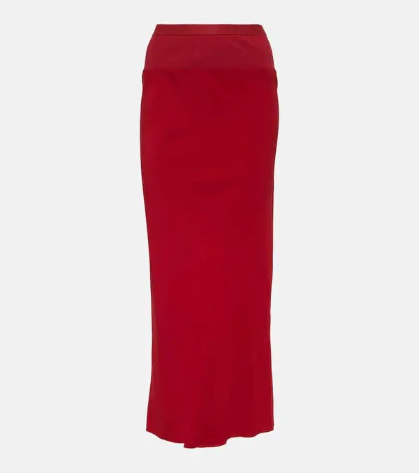 Rick Owens High-rise Midi Skirt - Red