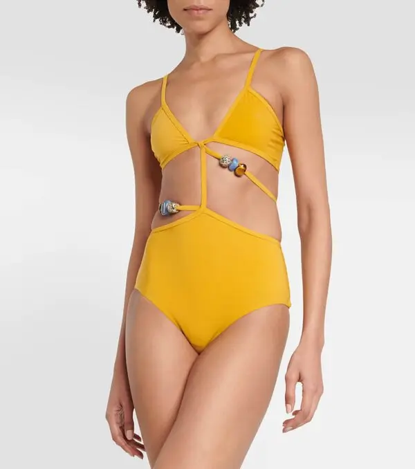 Christopher Esber Embellished One Piece Swimsuit