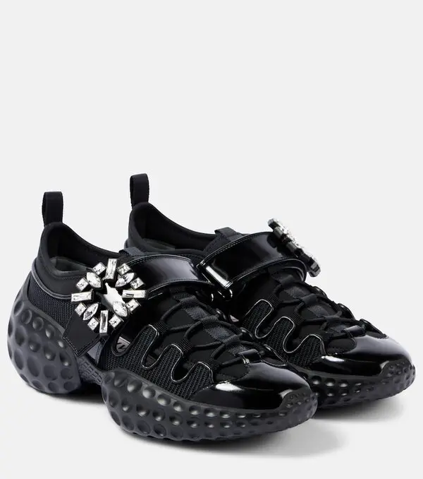 ROGER VIVIER Viv' Run Embellished Sneakers