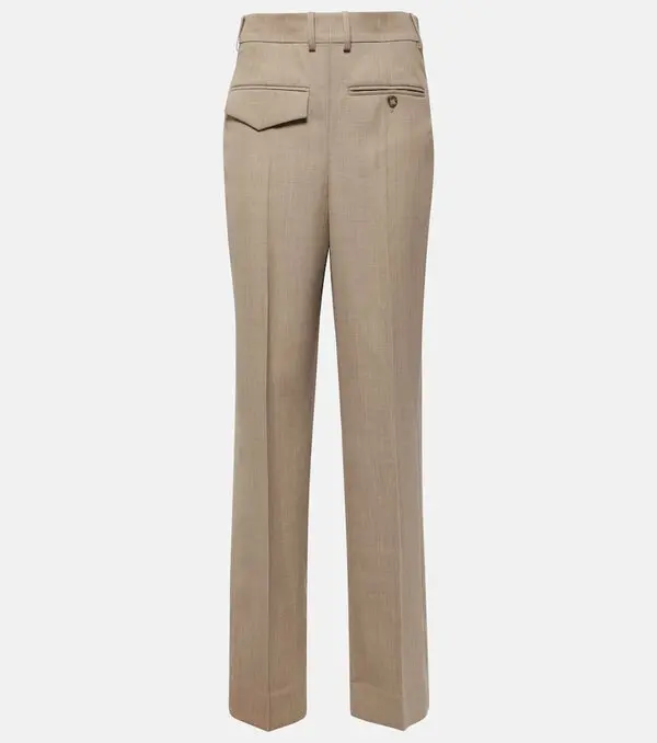 Victoria Beckham Virgin Wool Straight Trousers