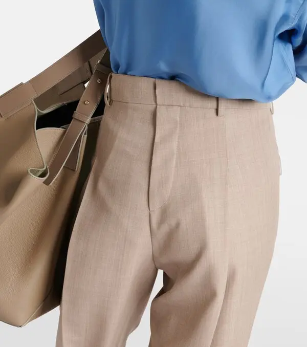 Victoria Beckham Virgin Wool Straight Trousers