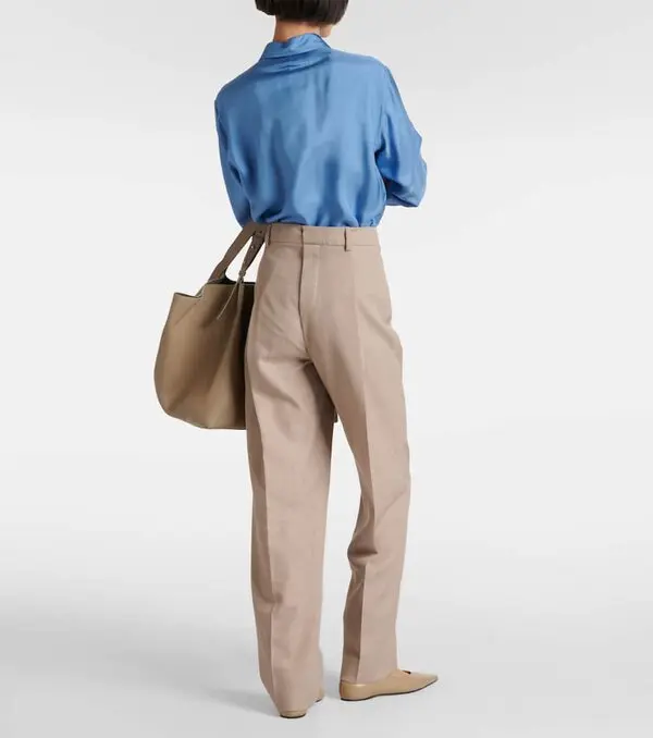 Victoria Beckham Virgin Wool Straight Trousers