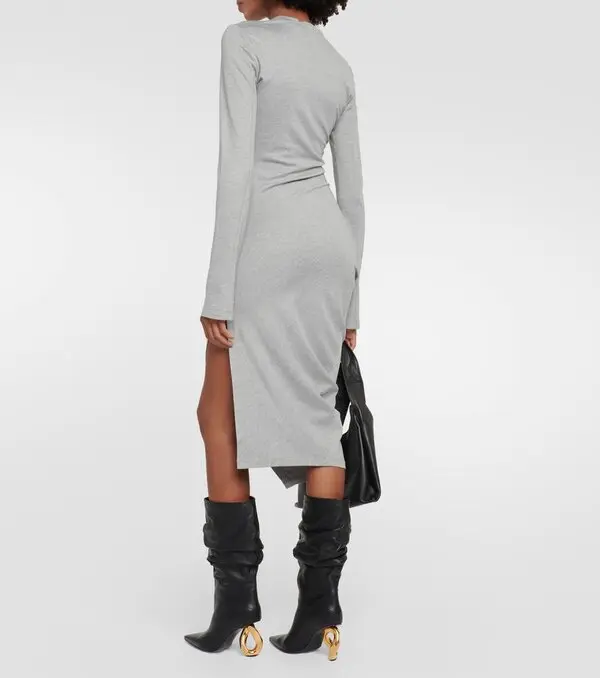 JW Anderson Draped Jersey Midi Dress