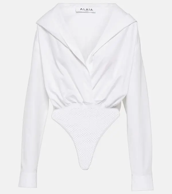 Alaïa Hooded Cotton Bodysuit