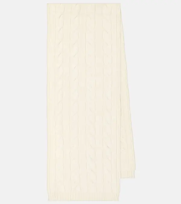 Loro Piana Napier Cashmere Scarf - White