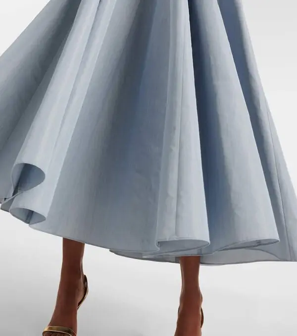 MARKARIAN Marlowe Ruffled Taffeta Midi Dress