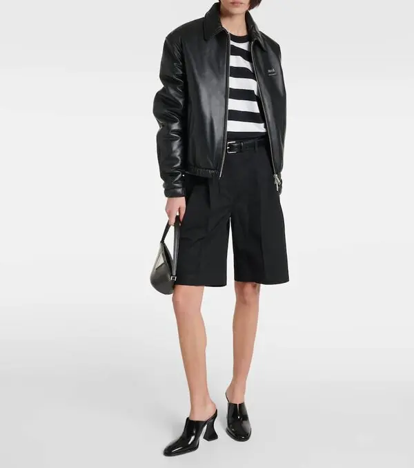 AMI Paris Leather Jacket