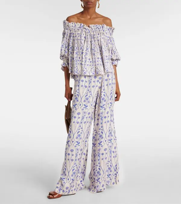 Agua Bendita Printed Palazzo Pants