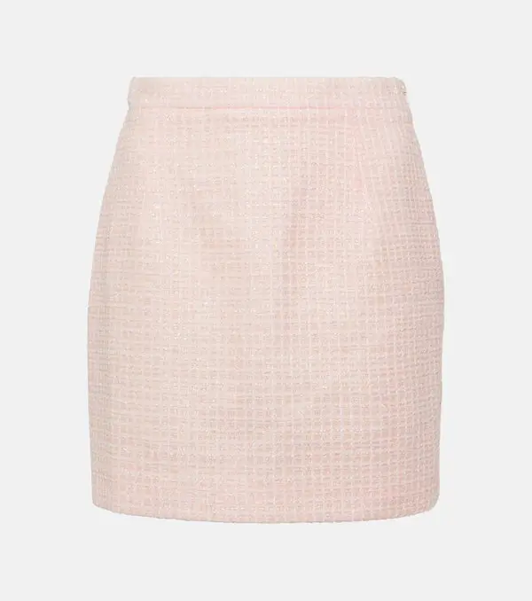 Alessandra Rich Boucle Tweed Miniskirt