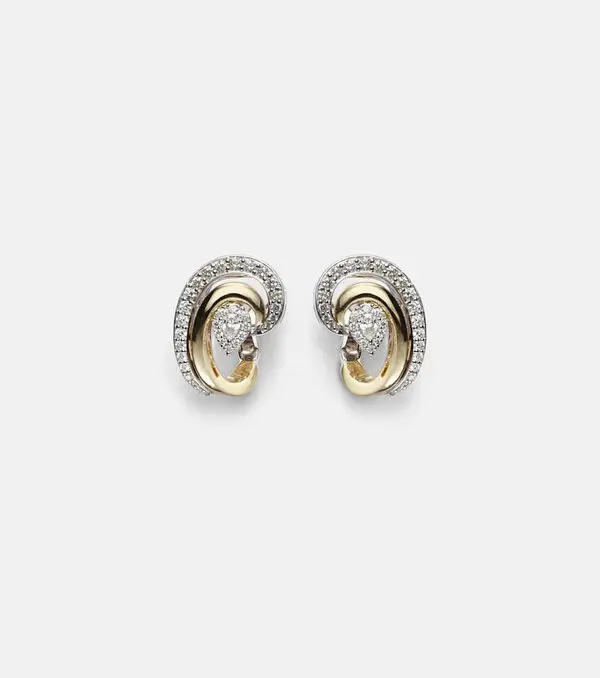 Yeprem 18kt Yellow And White Diamond Earrings - Gold