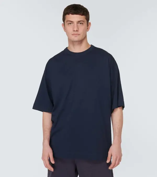 Dries Van Noten Cotton Jersey T-shrit - Blue