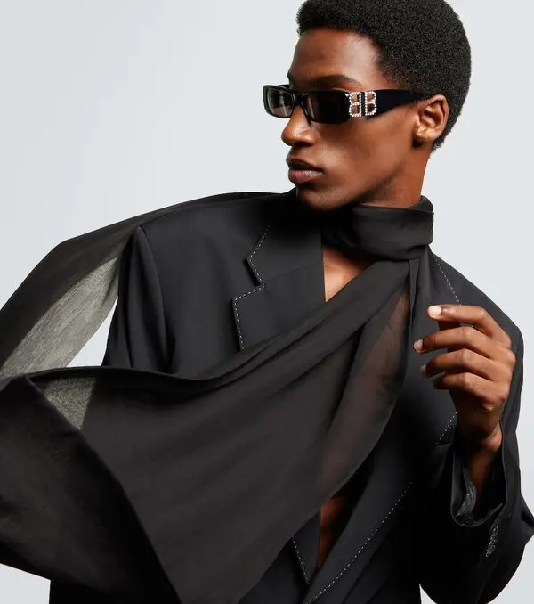 Balenciaga Dynasty Rectangle Sunglasses