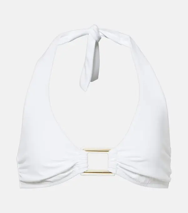 Melissa Odabash Paris Ring Halterneck Bikini Top - White