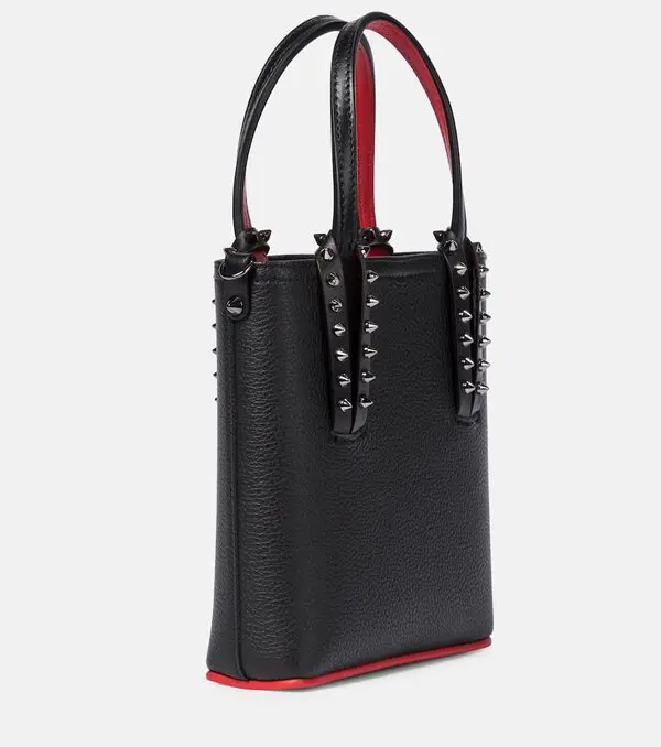 CHRISTIAN LOUBOUTIN Cabata Mini Leather Tote - Black