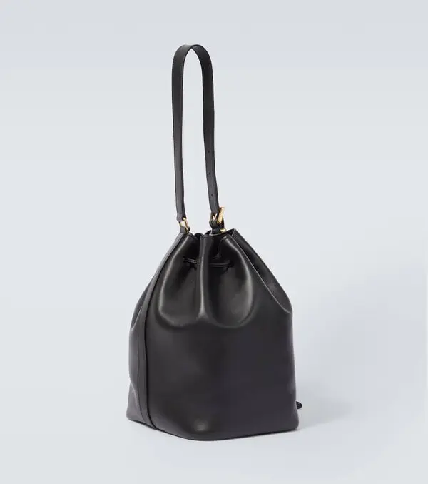 Miu Miu Logo Leather Bucket Bag
