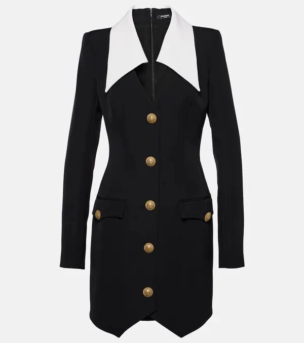 Balmain Virgin Wool Mini Dress