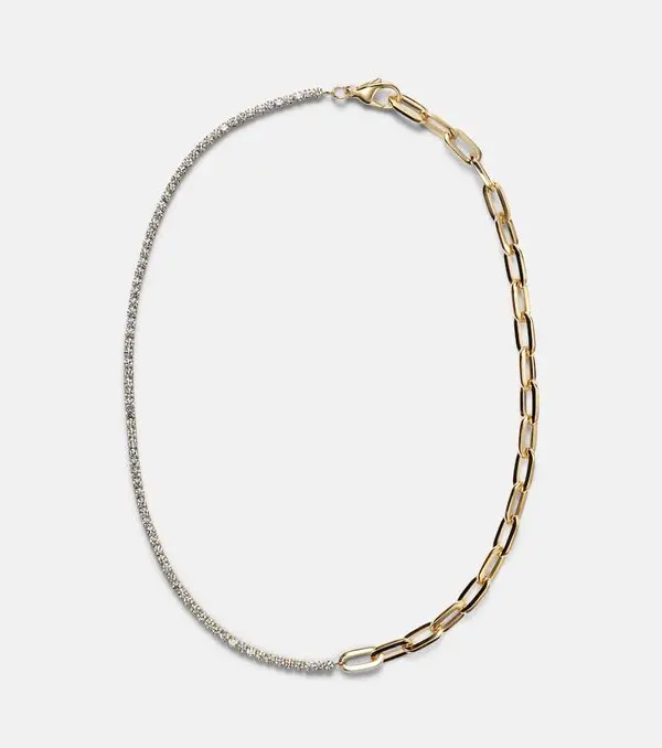 BUCHERER FINE JEWELLERY 18kt Yellow Diamond Link Chain Necklace - Gold