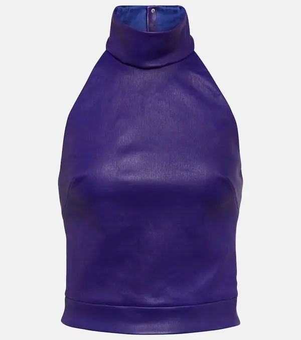 Stouls Vicky Halterneck Leather Top