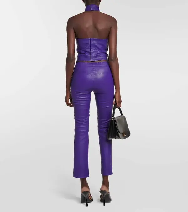 Stouls Vicky Halterneck Leather Top
