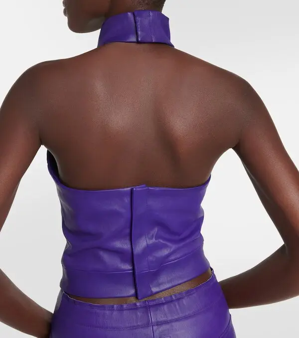 Stouls Vicky Halterneck Leather Top