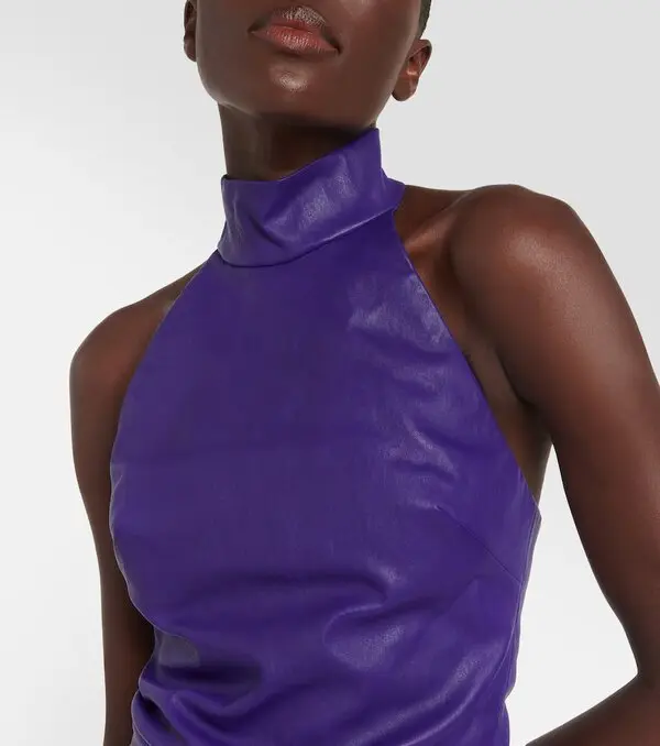 Stouls Vicky Halterneck Leather Top