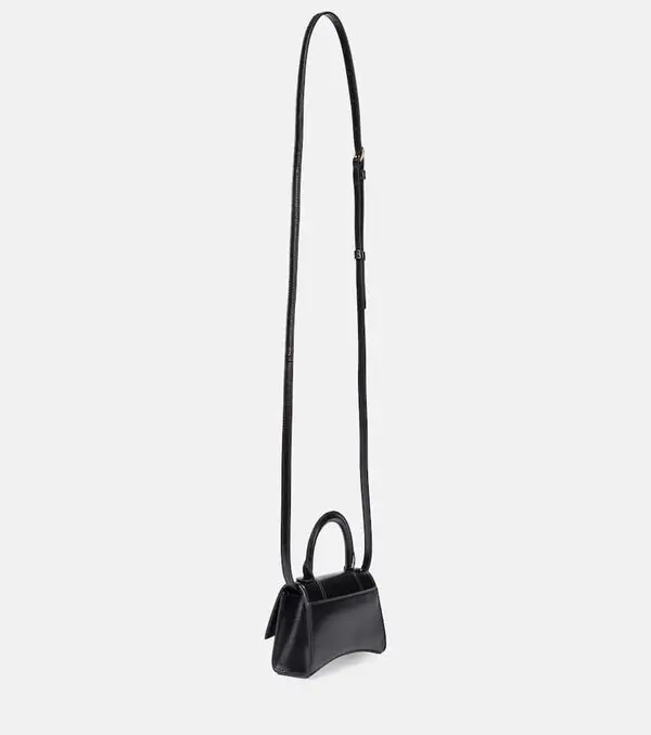 Balenciaga Hourglass Mini Leather Crossbody Bag