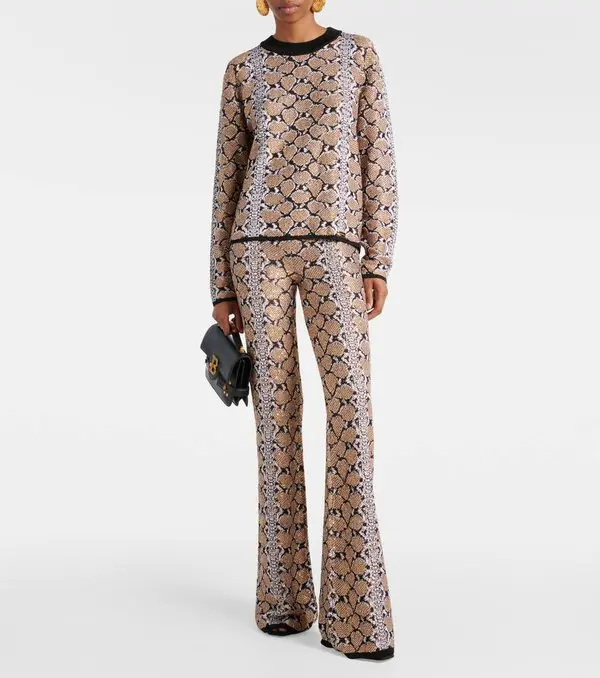 Balmain Snake-effect Jacquard Knit Sweater