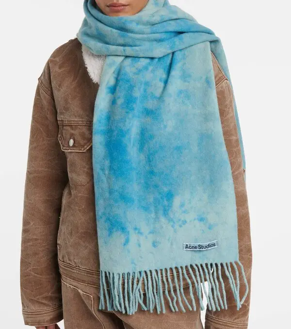 Acne Studios Wool Scarf - Blue