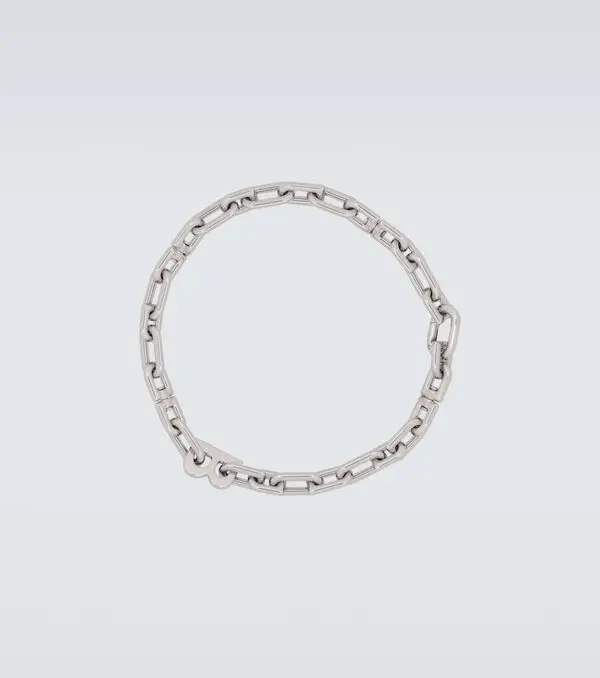 Balenciaga B Chain Necklace - Silver